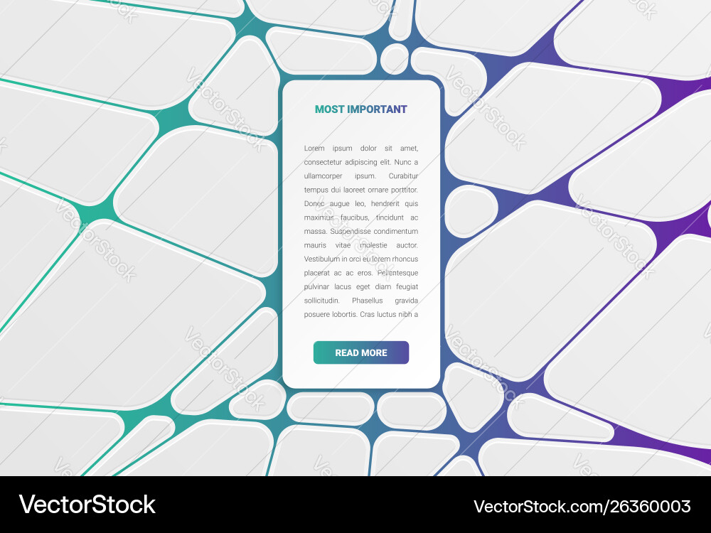Colorful modern white card template with Vector Image