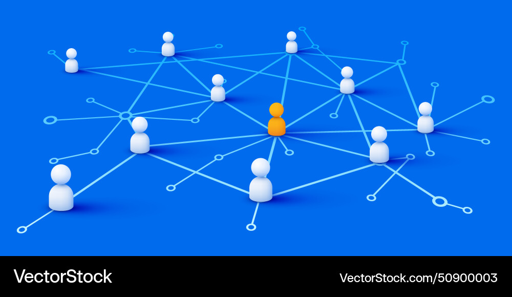 Connecting people social network concept Vector Image Connecting people social network concept Vector Image