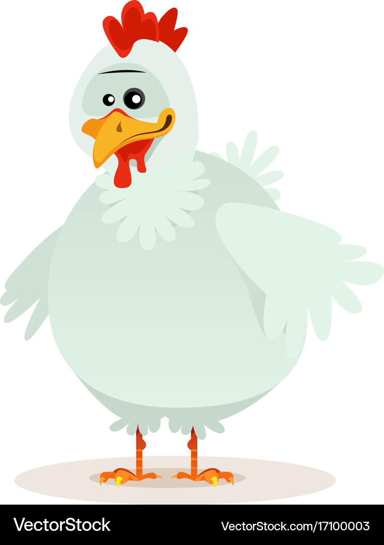 Cute chicken character Royalty Free Vector Image