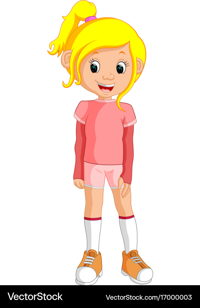 Cute girl cartoon Royalty Free Vector Image - VectorStock