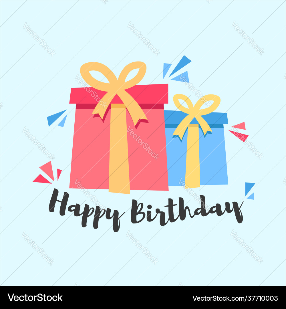 Happy birthday sticker label Royalty Free Vector Image