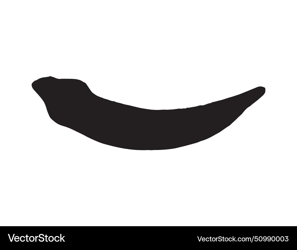 Lady finger silhouette art Royalty Free Vector Image