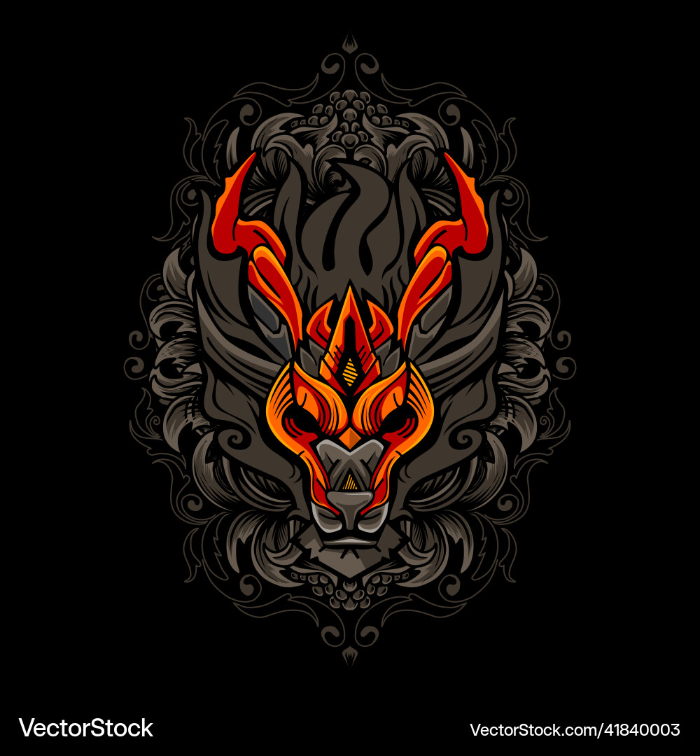 Legendary fantasy dragon head – Free Vector | VectorStock