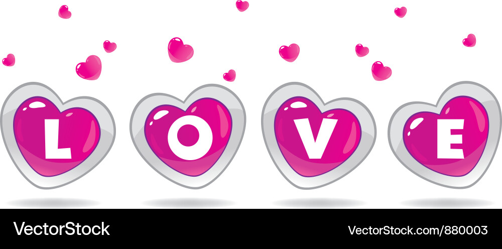 Love heart Royalty Free Vector Image - VectorStock