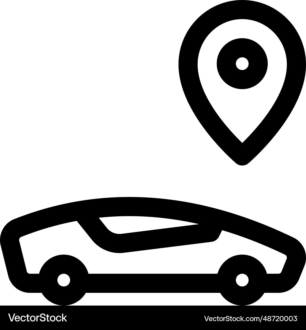 Modern car with maps and location facility Vector Image