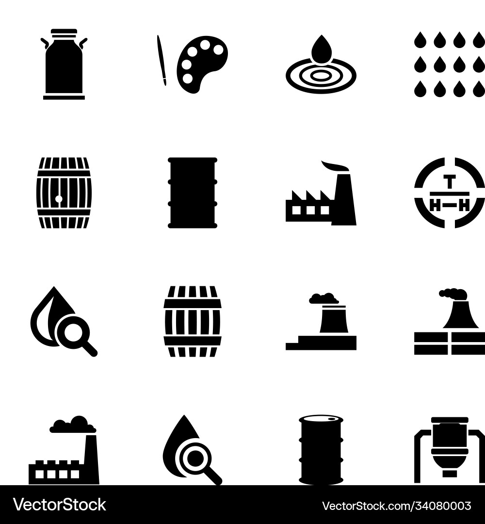 Oil icons Royalty Free Vector Image - VectorStock