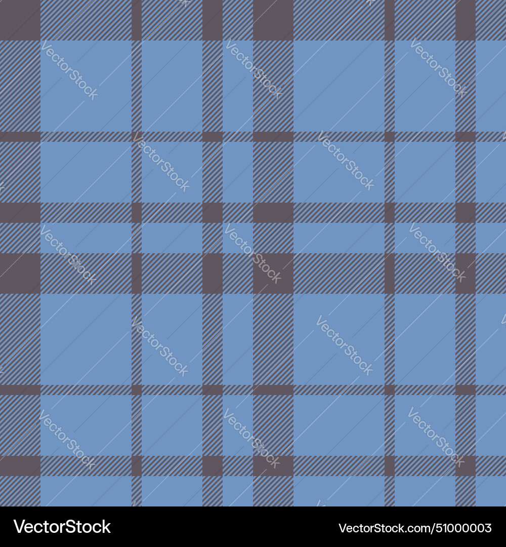 Plaid seamless pattern in blue check fabric Vector Image