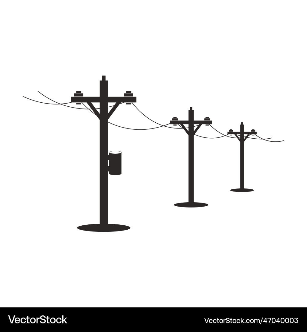 Power pole logo Royalty Free Vector Image - VectorStock