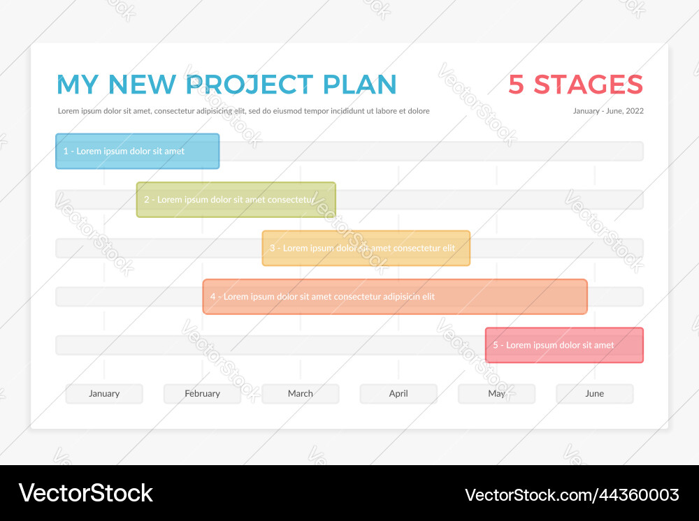 Project timeline Royalty Free Vector Image - VectorStock