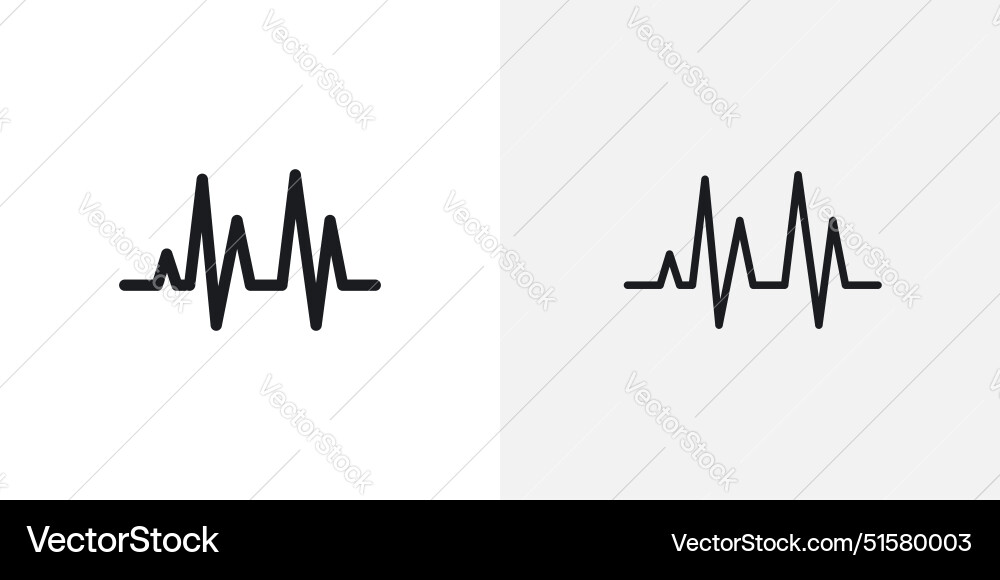 Pulse icon set Royalty Free Vector Image - VectorStock