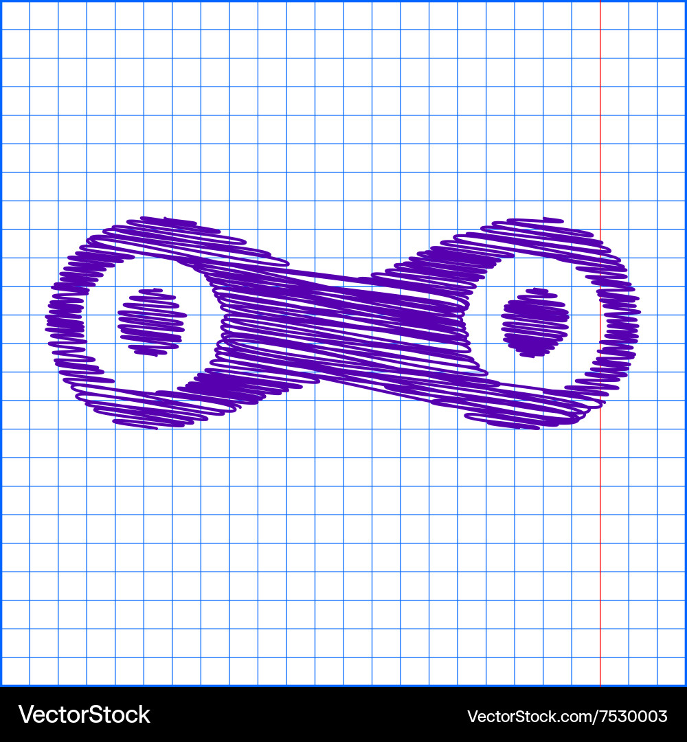 Scribble icon on the school paper Royalty Free Vector Image