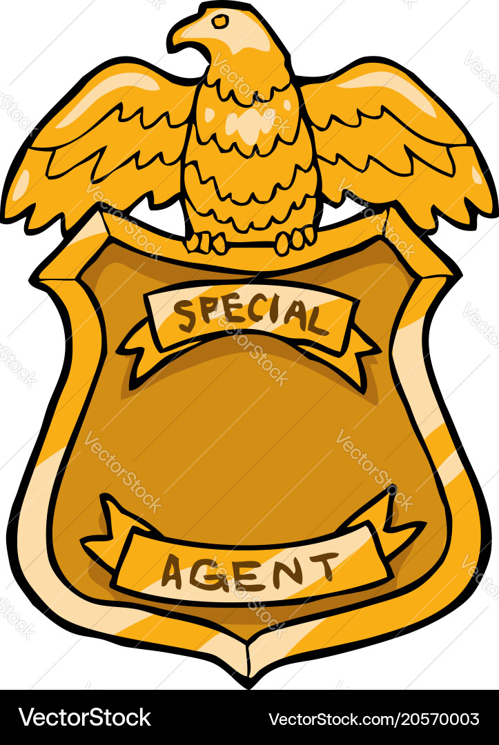 Special agent badge Royalty Free Vector Image - VectorStock