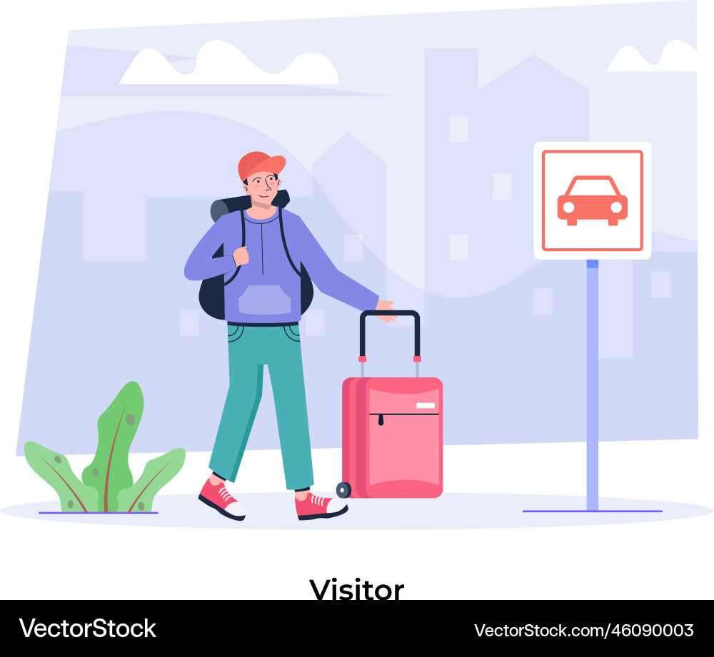 Visitor Royalty Free Vector Image - VectorStock