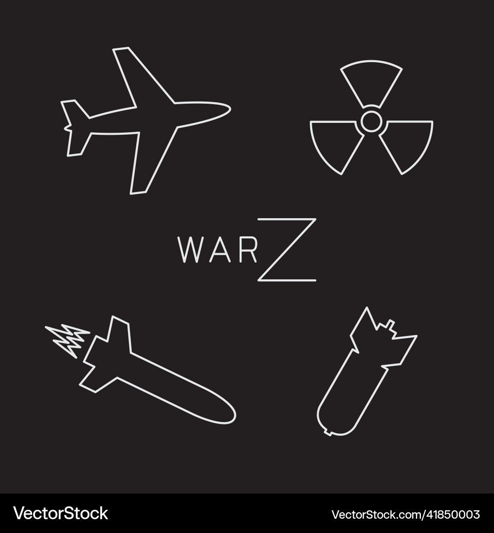 Warz logo and icon sign symbol set Royalty Free Vector Image
