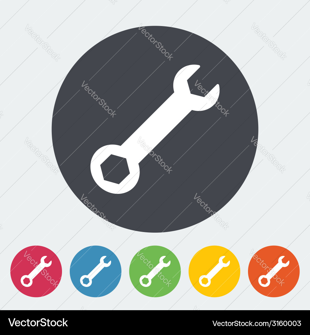 Wrench single icon Royalty Free Vector Image - VectorStock