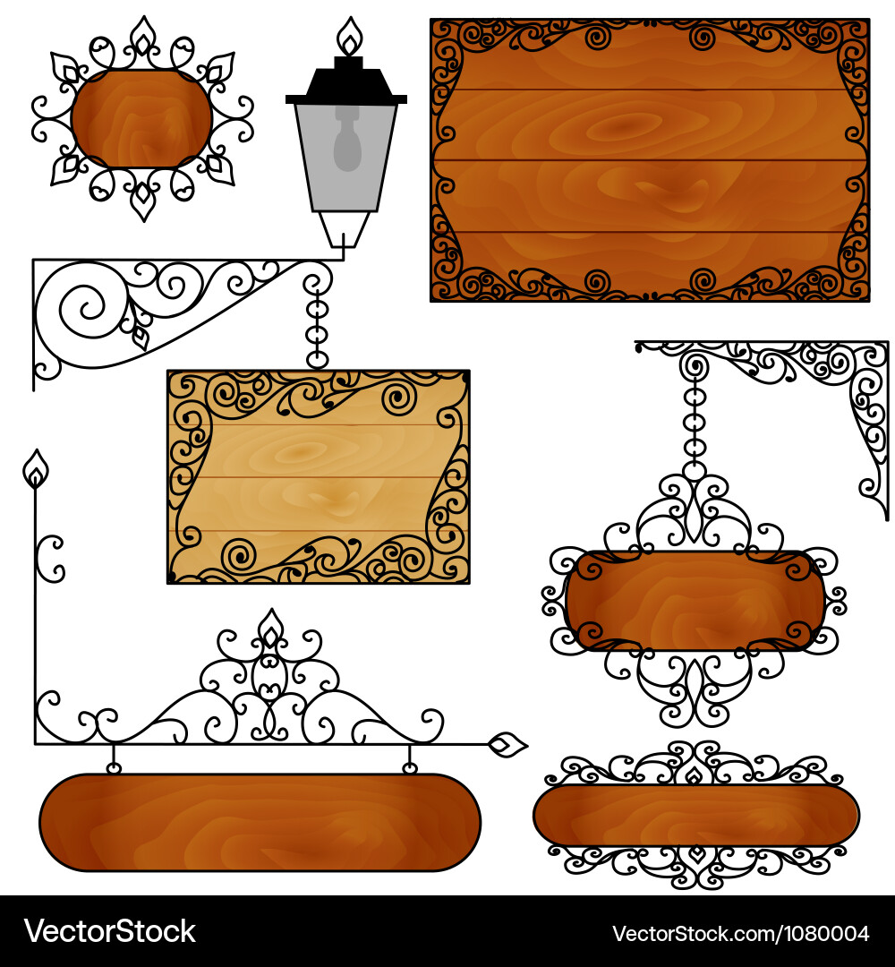 A set of forged boards for ads Royalty Free Vector Image