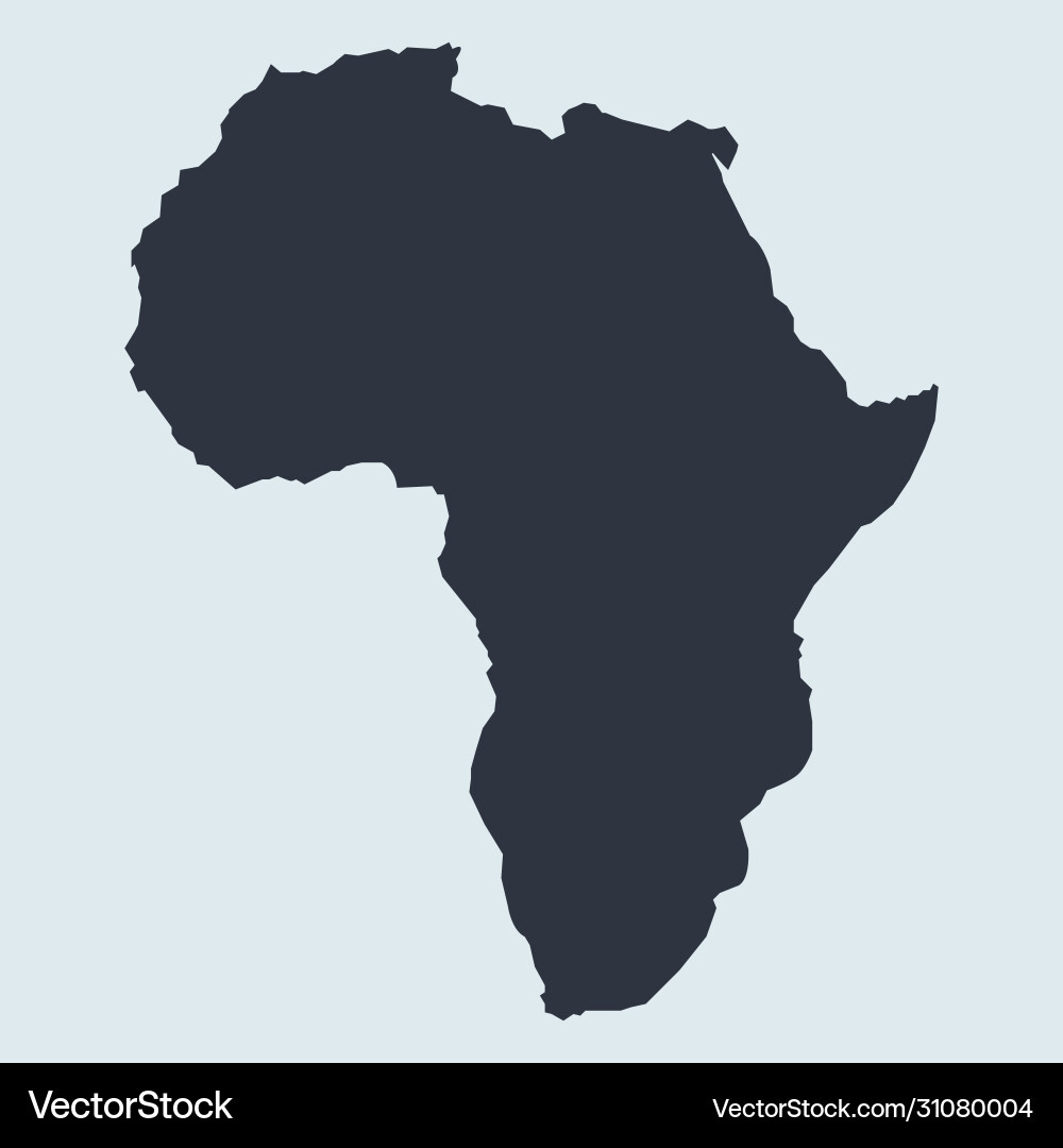Africa map logo icon simple symbol in flat style Vector Image