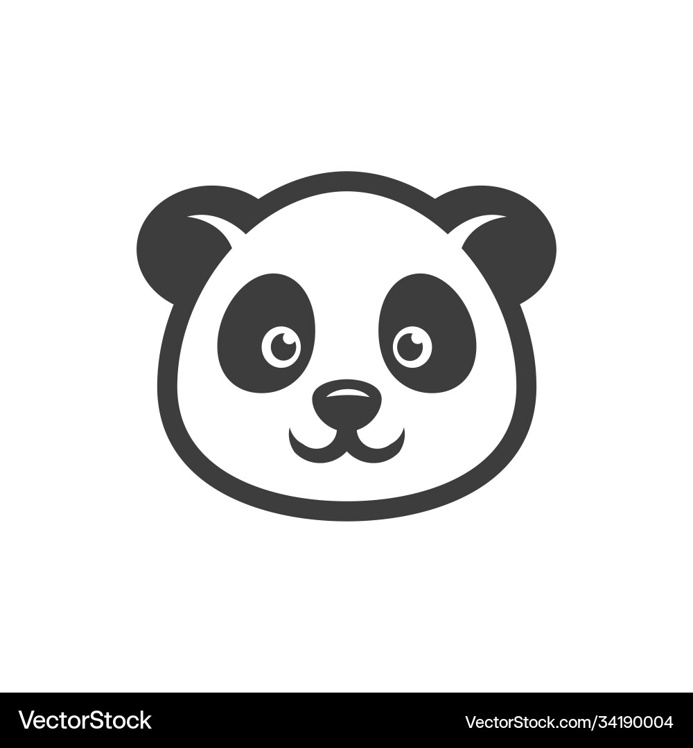 Cartoon Panda Head Icon Royalty Free Vector Image