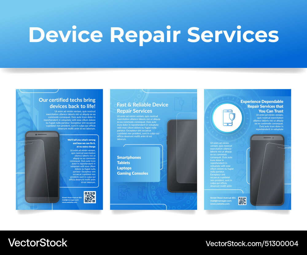 Electronic smart digital device repair service Vector Image