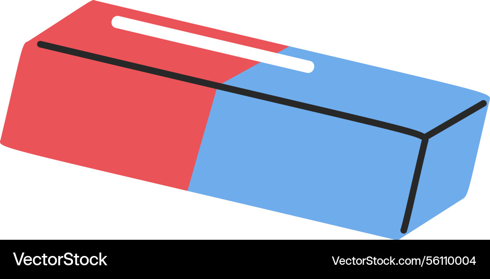 Hand-drawn magnet negative positive polarity Vector Image