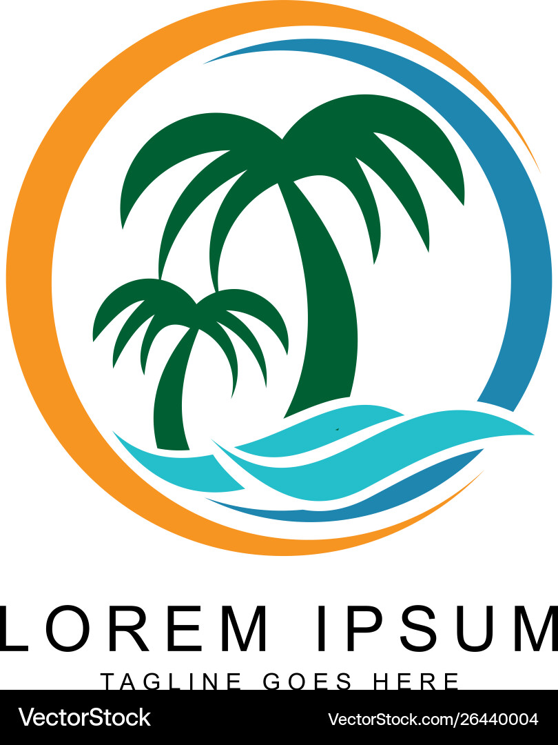 Landscape logo template Royalty Free Vector Image