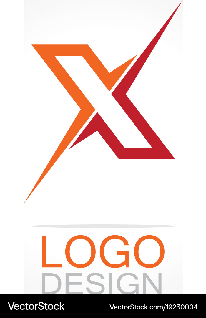 Letter x abstract logo Royalty Free Vector Image