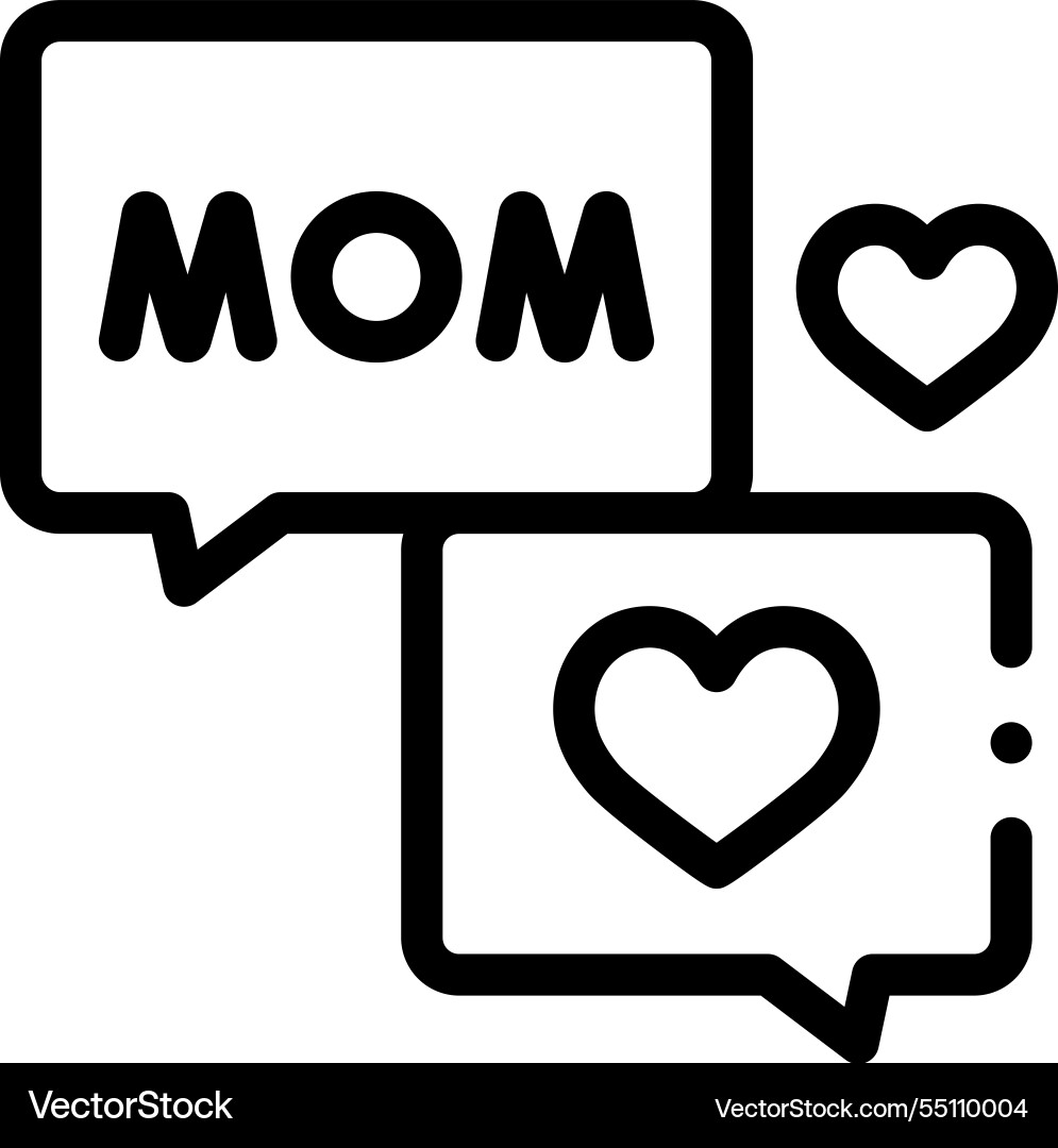 Mom icon thin linear style design isolated Vector Image