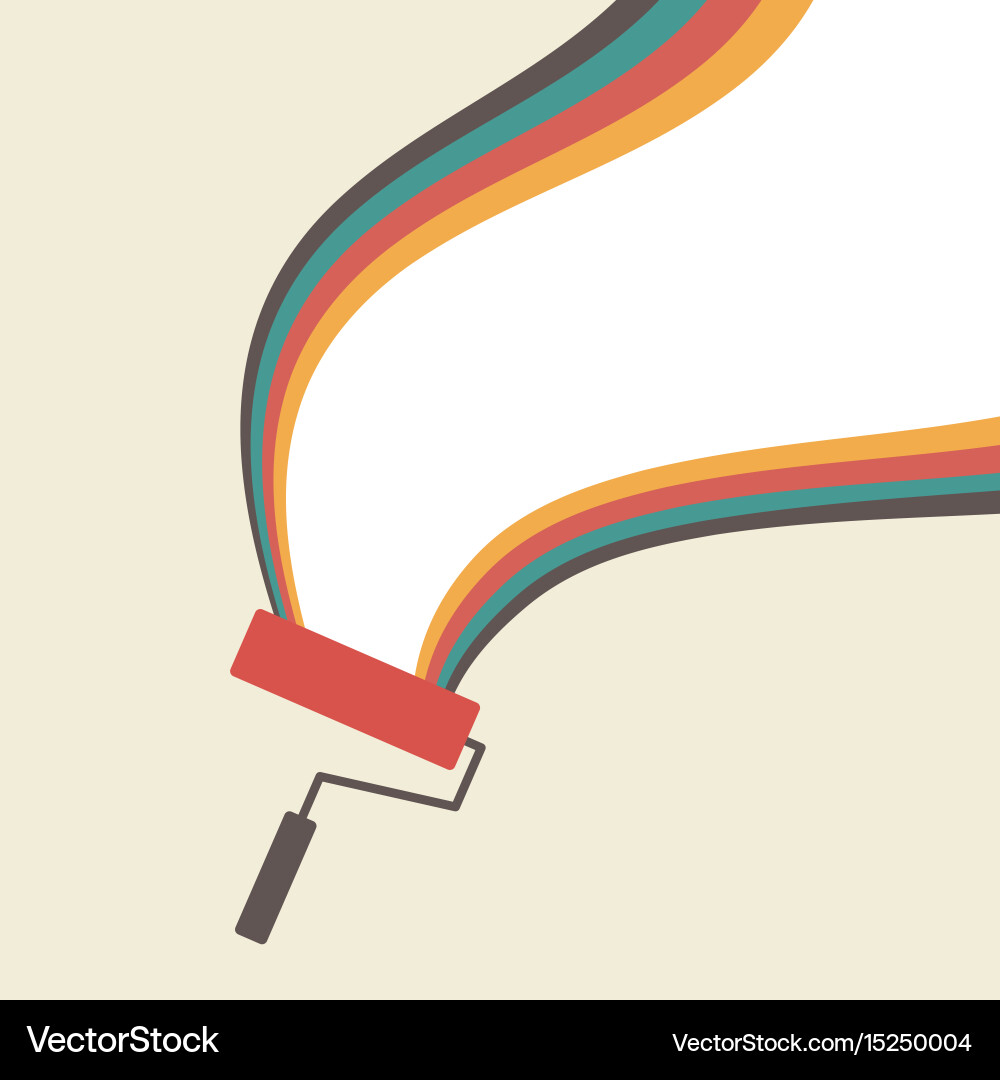 Paint roller Royalty Free Vector Image - VectorStock