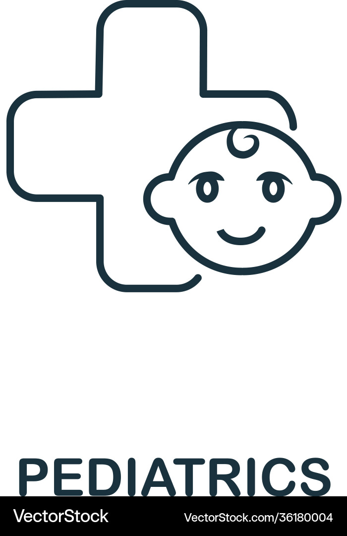 Pediatrics icon from medical collection simple Vector Image