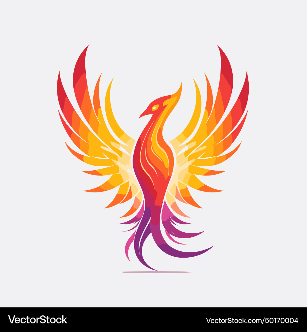 Phoenix bird logo icon design Royalty Free Vector Image