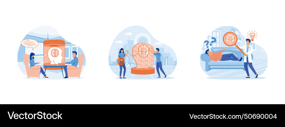 Psychiatry counseling psychotherapy practice Vector Image