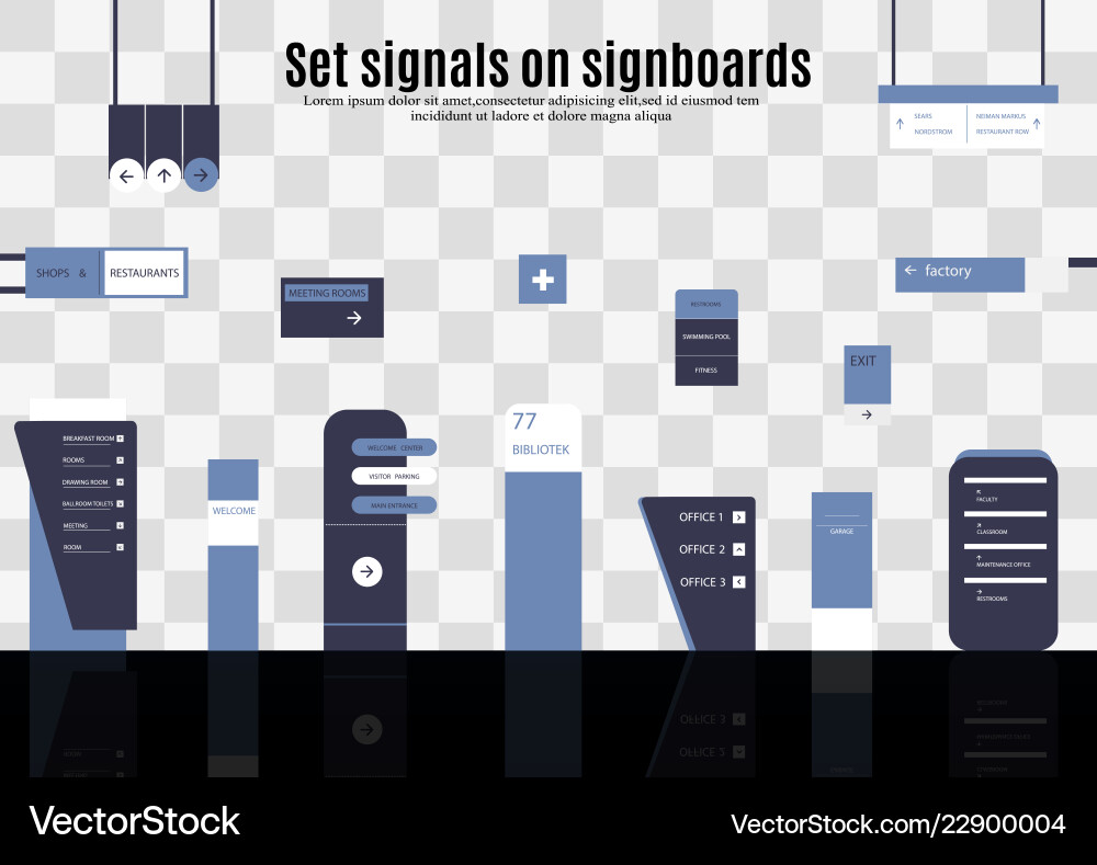 Signboards for business Royalty Free Vector Image