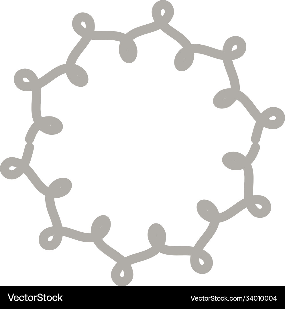 Silver flower shaped decorative ornament Vector Image