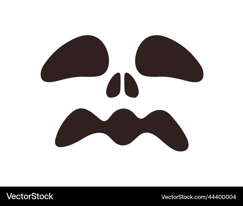 Spooky creepy face silhouette stencil Royalty Free Vector