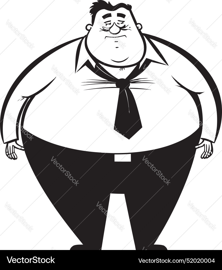 Stout symbol fat man badge icon bulky Royalty Free Vector
