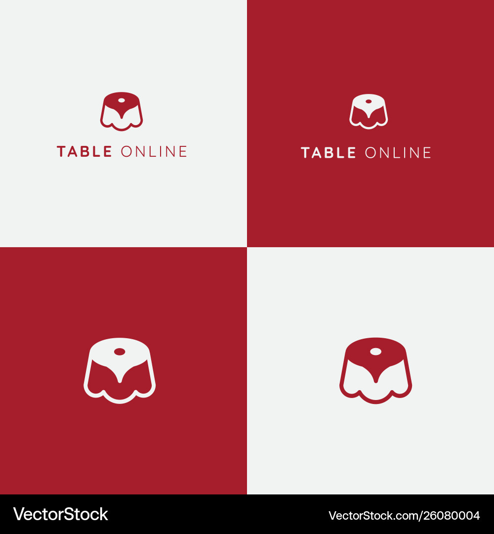 Tischreservierung Logo Restaurant-Symbol Vektorbild