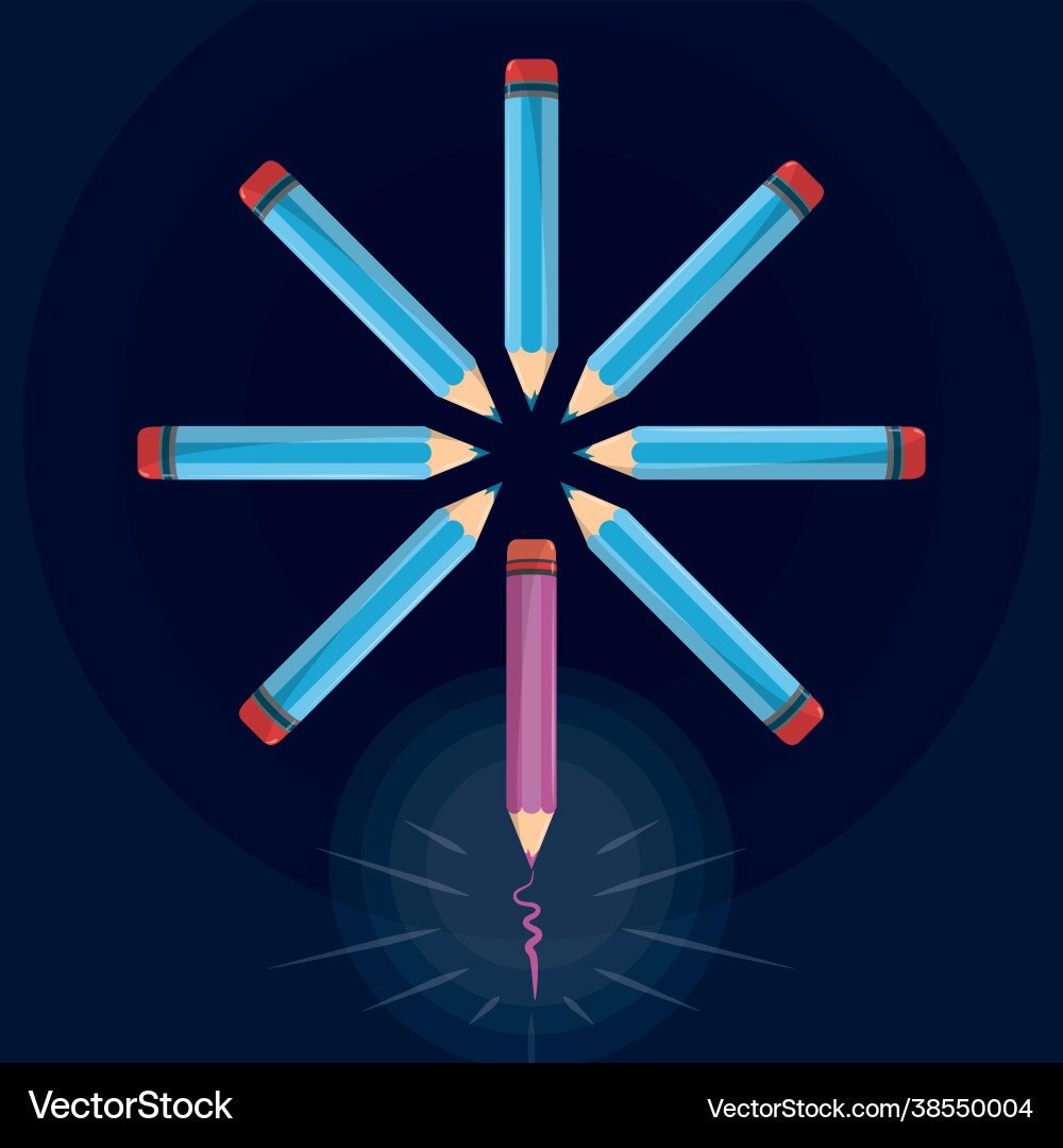 Uniqueness and creativity Royalty Free Vector Image