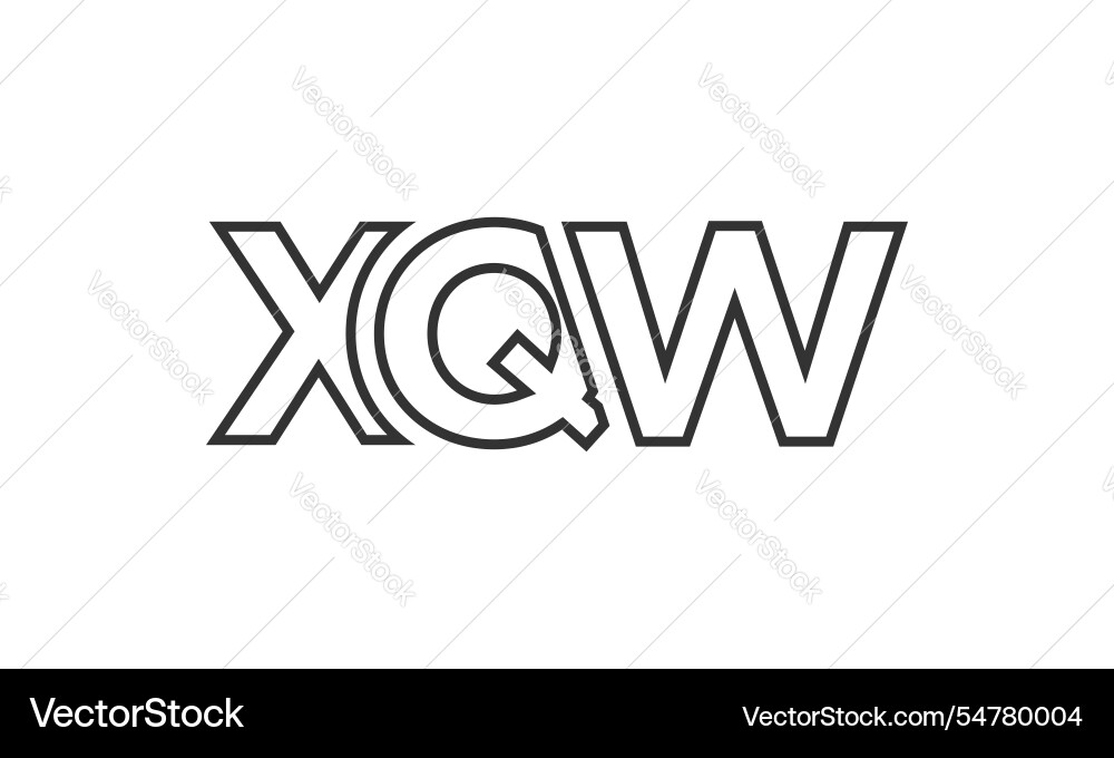 Xqw logo design template with strong and modern Vector Image