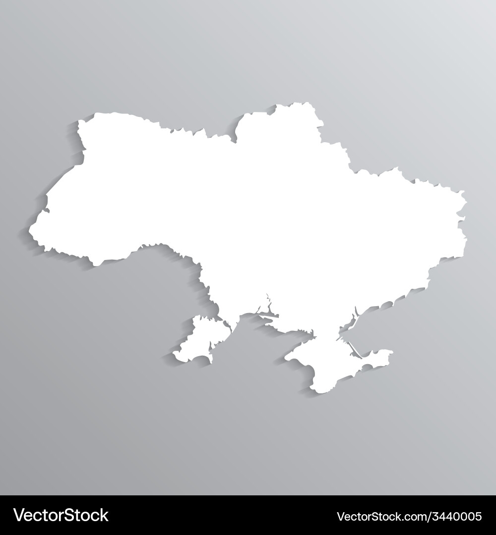 3d map of ukraine Royalty Free Vector Image - VectorStock