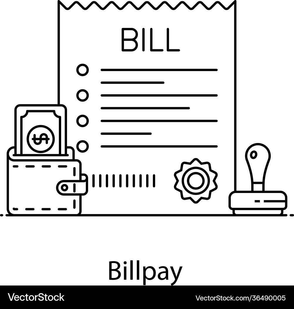 Billpay Royalty Free Vector Image - VectorStock