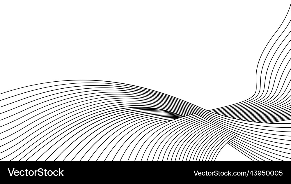 Black and white stripe line abstract graphic Vector Image