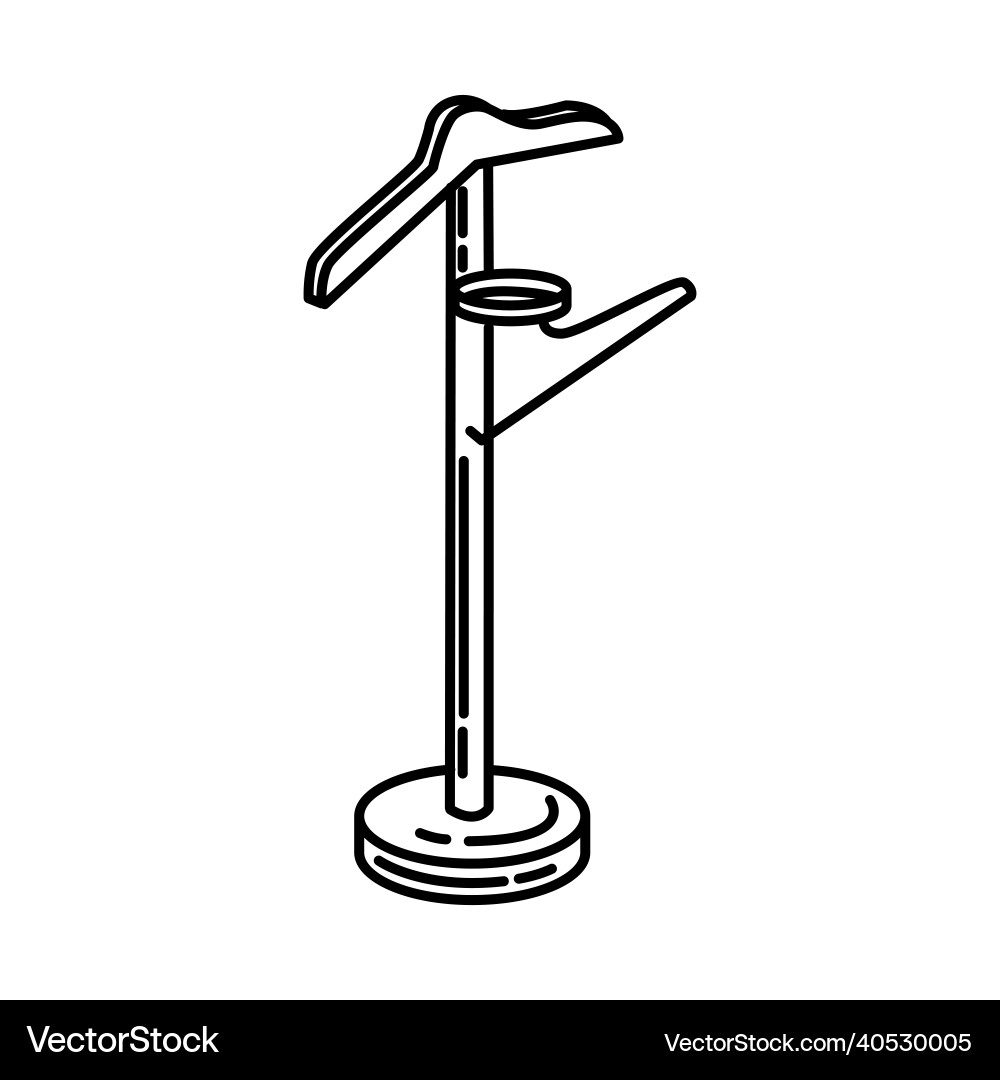 Clothes valet icon doodle hand drawn or outline Vector Image