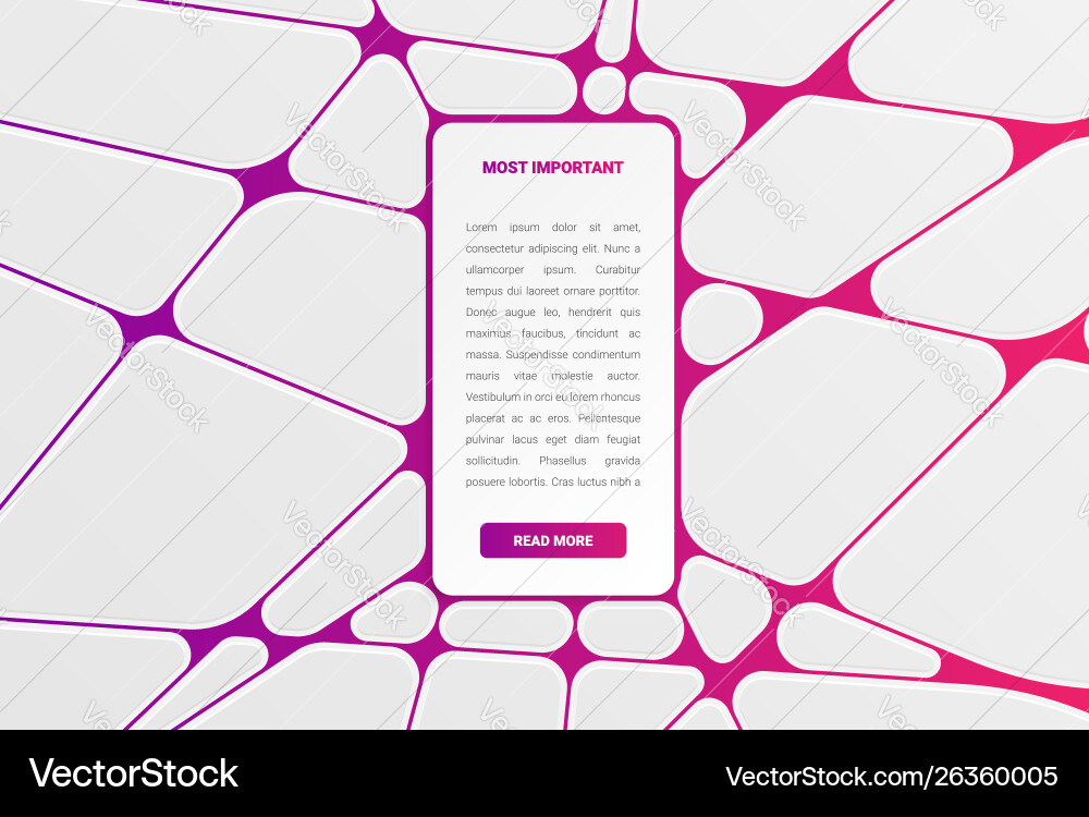 Colorful modern white card template with Vector Image