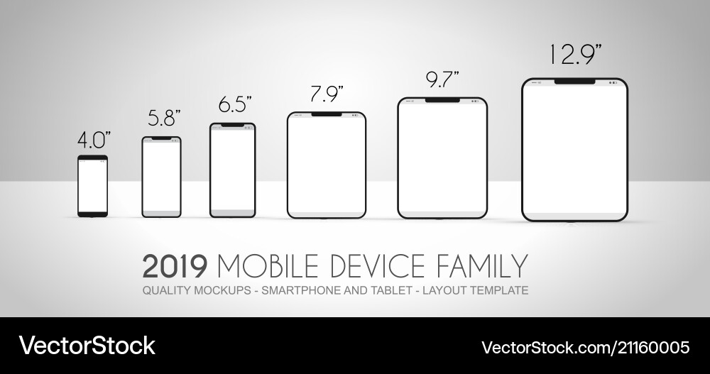 Complete next generation device family included Vector Image
