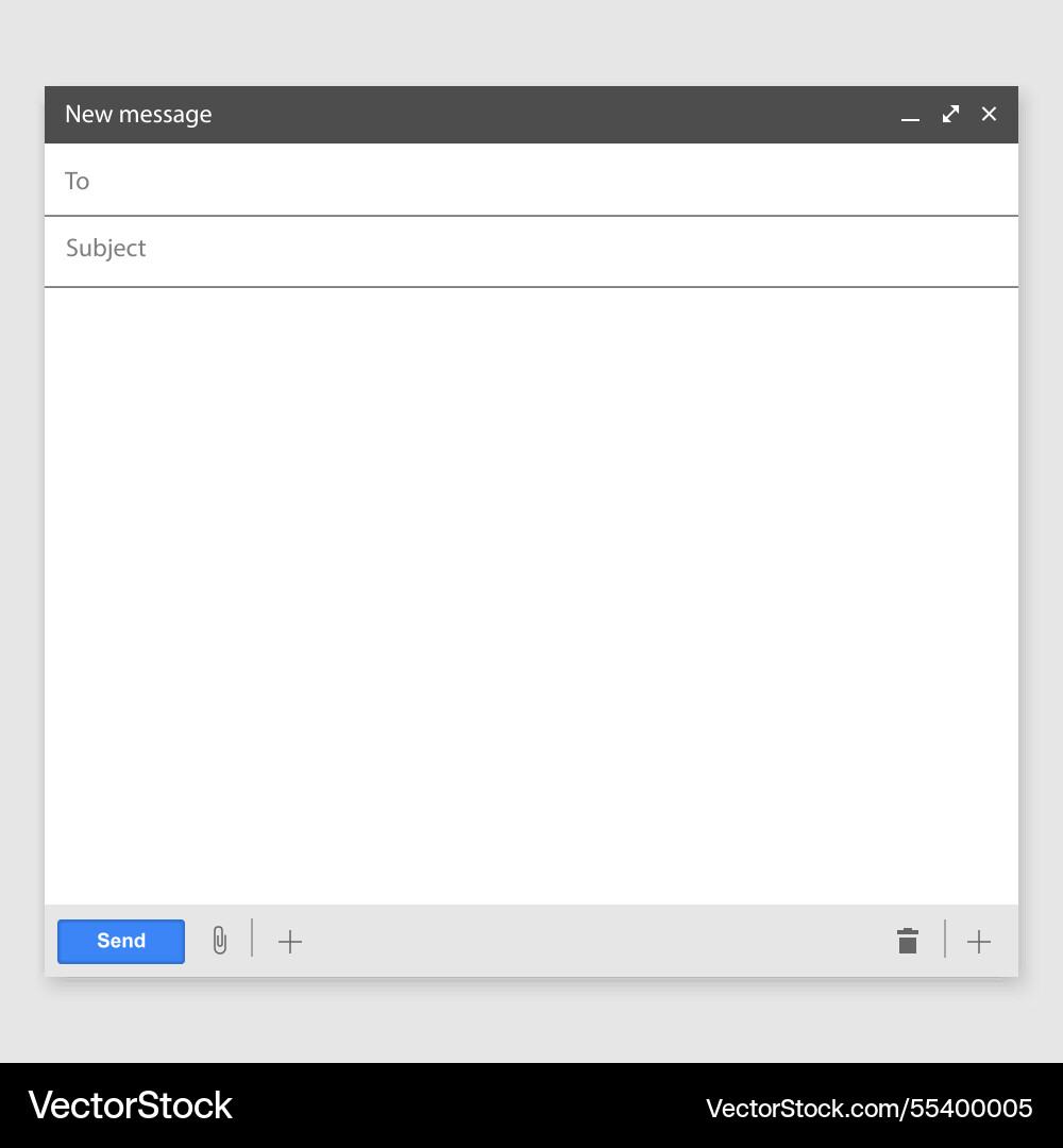 Email blank page Royalty Free Vector Image - VectorStock