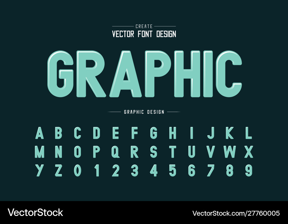 Font and alphabet style typeface letter Royalty Free Vector