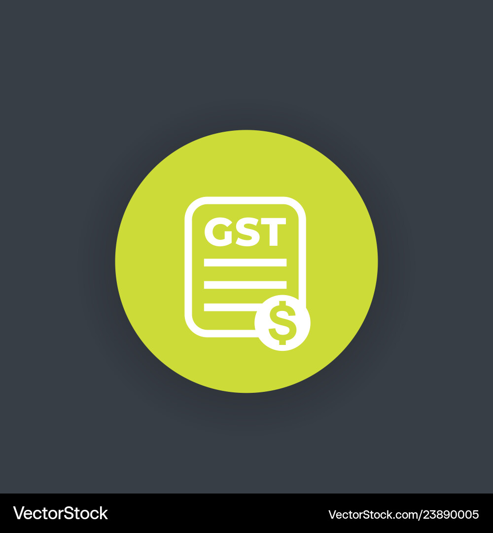 Gst goods and service tax payroll Royalty Free Vector Image