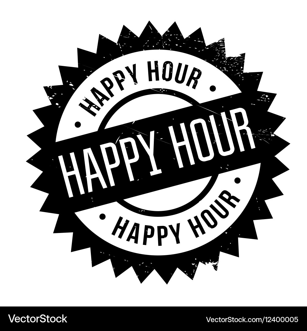 Happy hour stamp Royalty Free Vector Image - VectorStock
