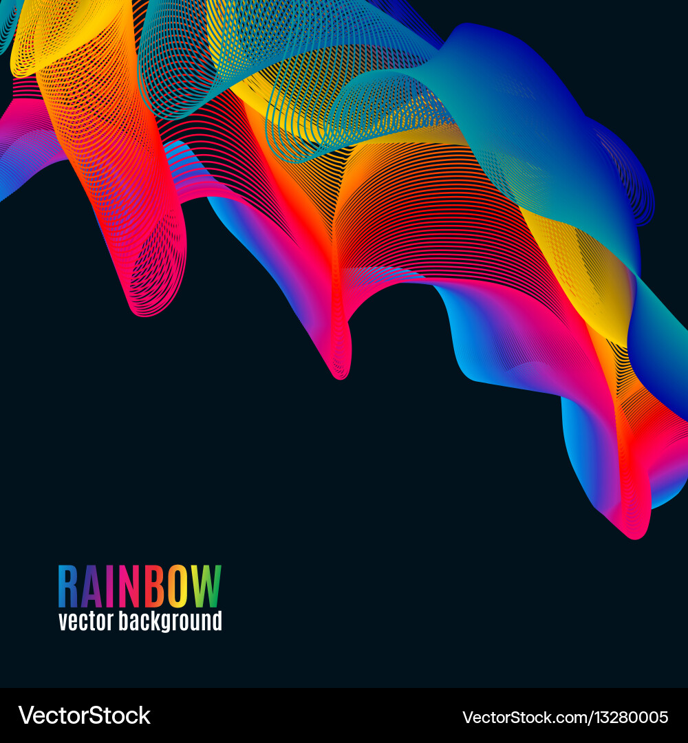Rainbow lines background Royalty Free Vector Image