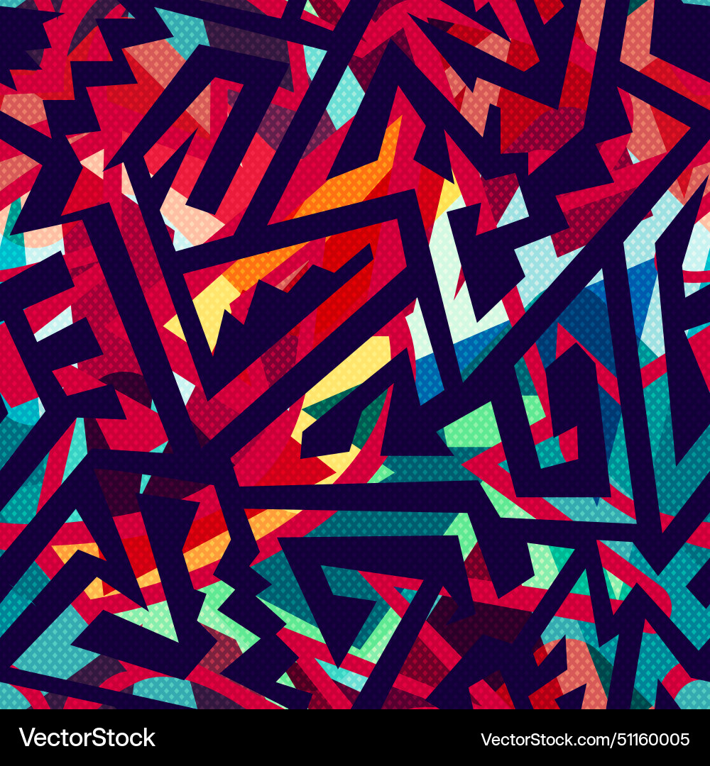 Red tribal camouflage geometric seamless pattern Vector Image